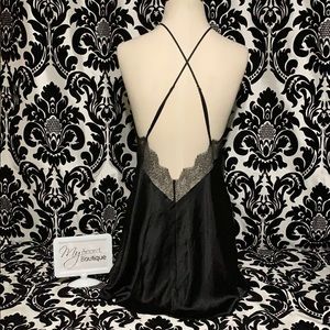 Victoria's Secret | Intimates & Sleepwear | Vs Choker Lace Satin Slip ...